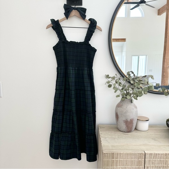 J. Crew | Dresses | J Crew Plaid Smocked Tiered Ruffle Sleeve Dress And ...